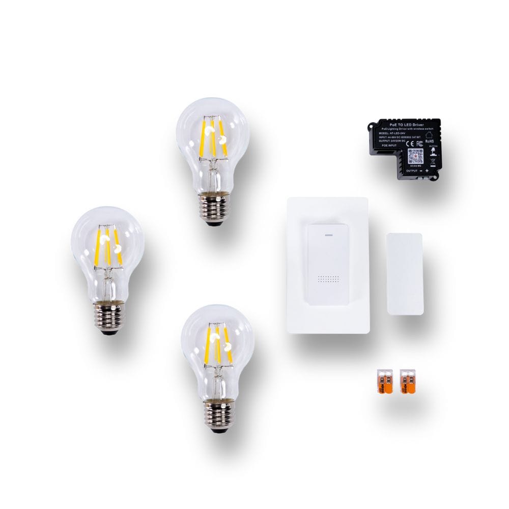Plug and Play, Affordable PoE Lighting Kit with Bulbs — POE Texas