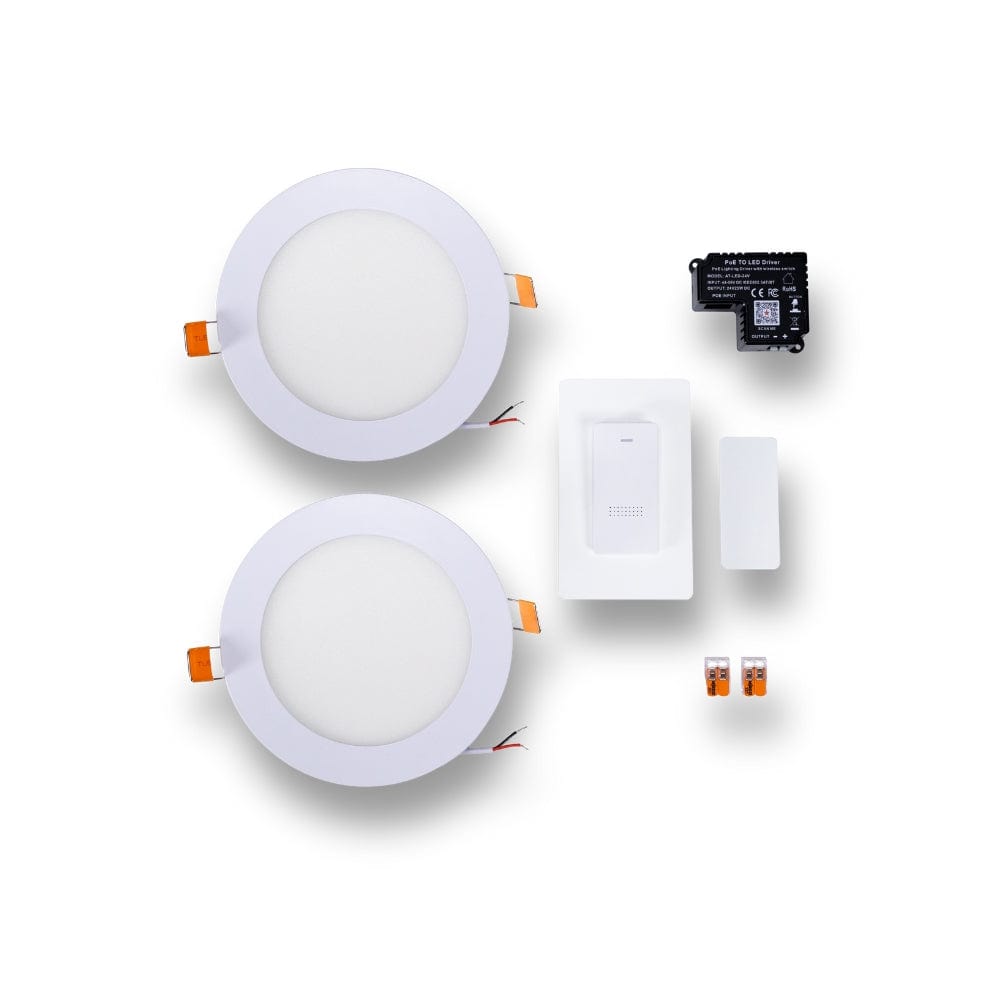 Plug and Play, Affordable PoE Lighting Kit with Two Disc Lights — POE Texas