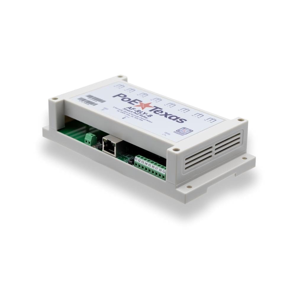 AF-RLY-8 - 8 Channel Output + 8 Channel Input Network PoE Powered Rela ...