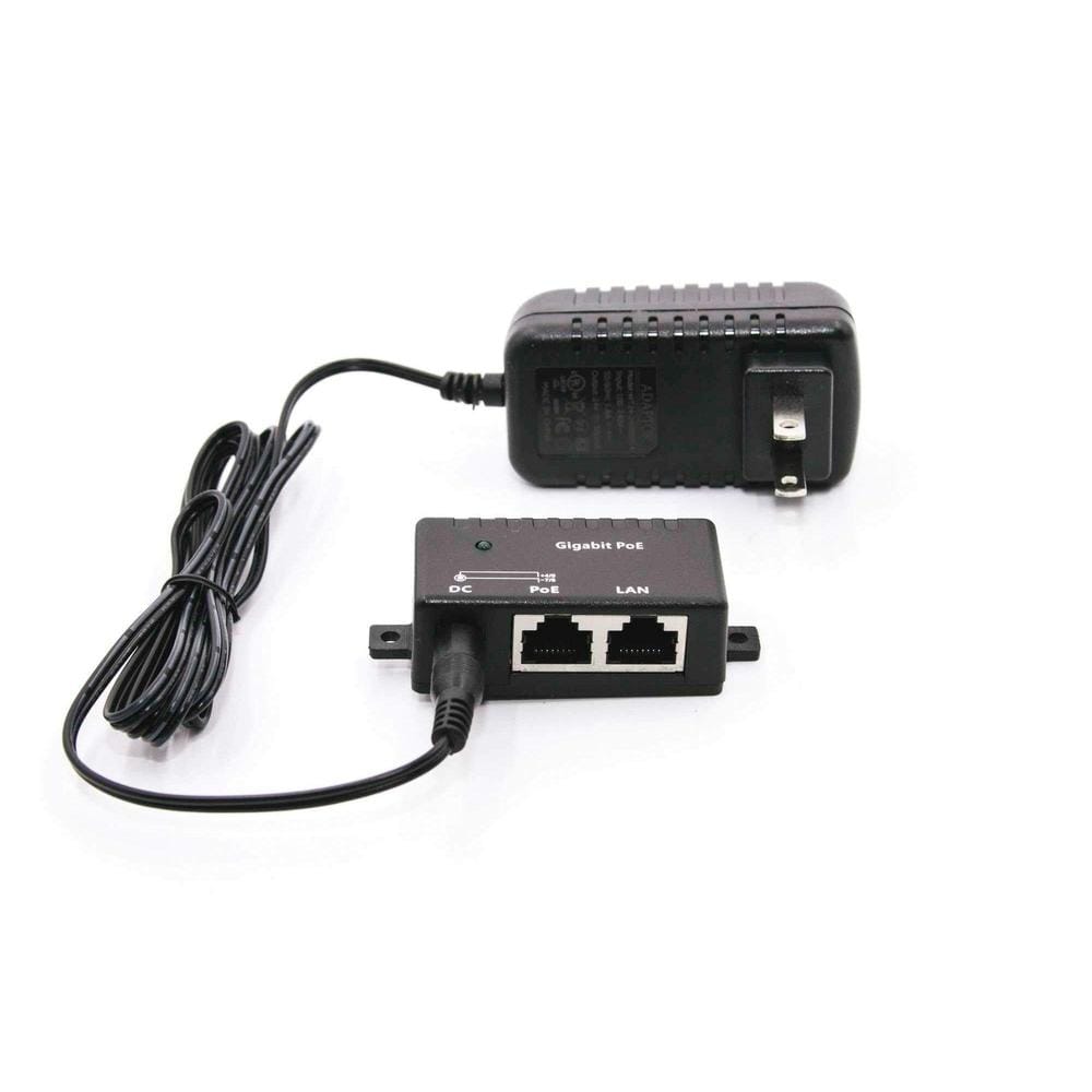 Single Port Gigabit Mode B PoE Injector with 48 Volt 15 Watt Output ...