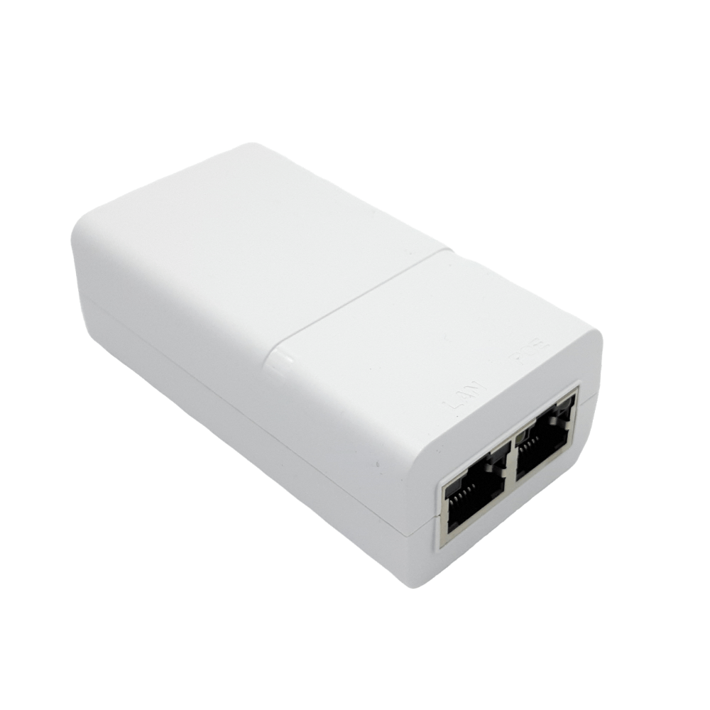 Single Port Gigabit Mode B PoE Injector with Integrated 48 Volt 15 Wat ...